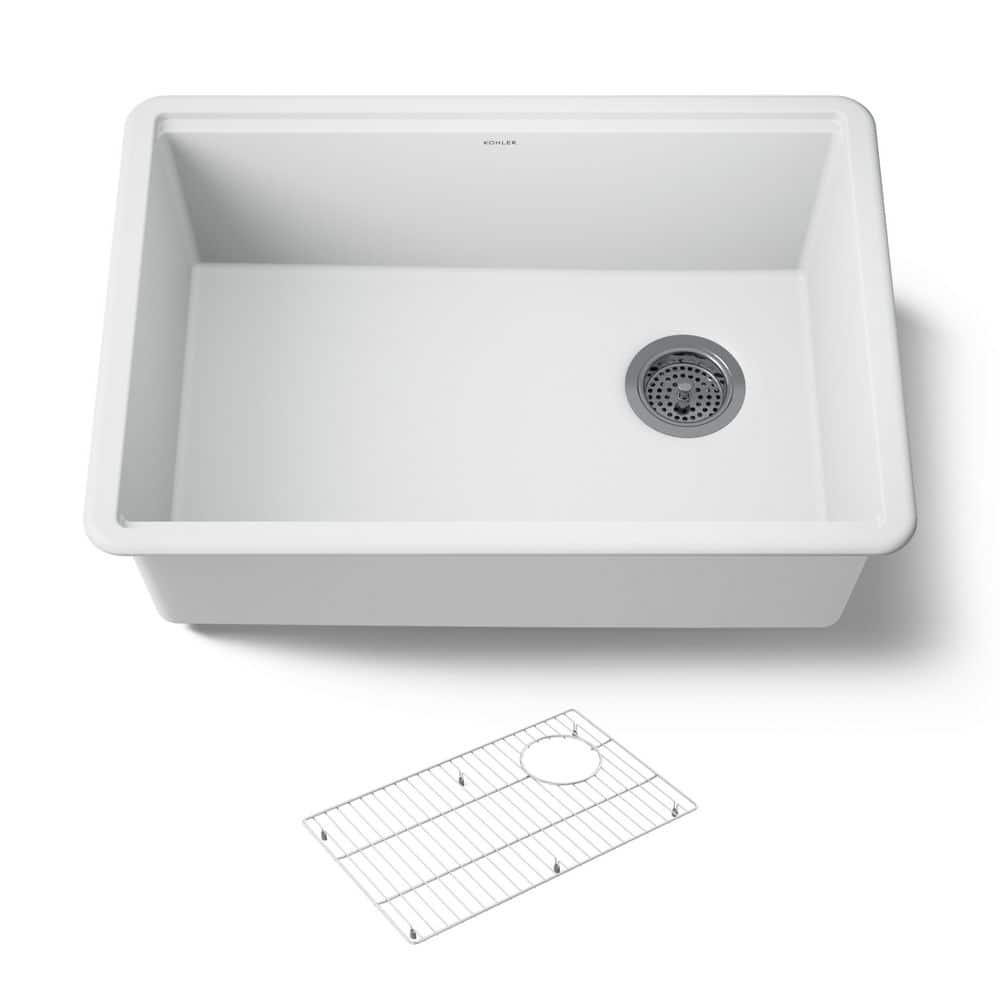 KOHLER Billings Granite Composite 27 in. Undermount Single Bowl Kitchen ...