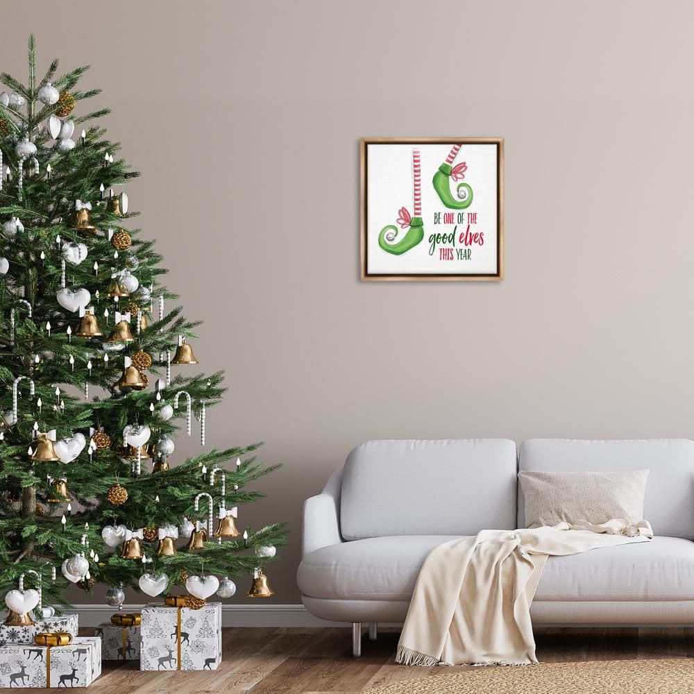 Stupell Industries Festive Be A Good Elf by Dogwood Portfolio Brown ...