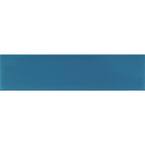 Apollo Tile Ocean Blue 4 in. x 16 in. Polished Glass Mosaic Tile (5.33 ...