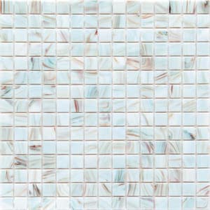 Apollo Tile Celestial 4" x 6" Glossy Royal Blue and Gold Glass Mosaic ...