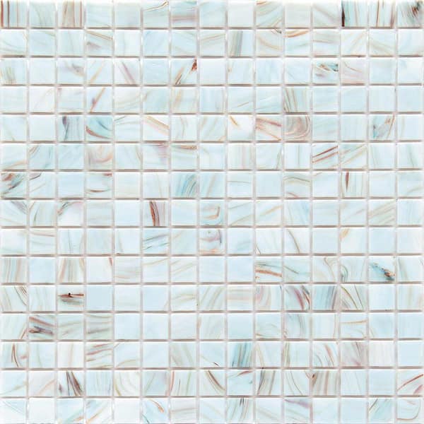 Apollo Tile Celestial 4" x 6" Glossy Pastel Blue Glass Mosaic Uniform ...