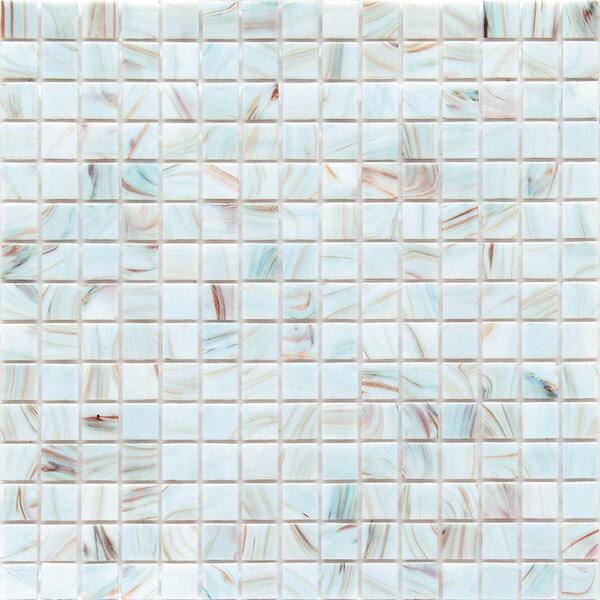 Apollo Tile Celestial 4" x 6" Glossy Pastel Blue Glass Mosaic Uniform ...