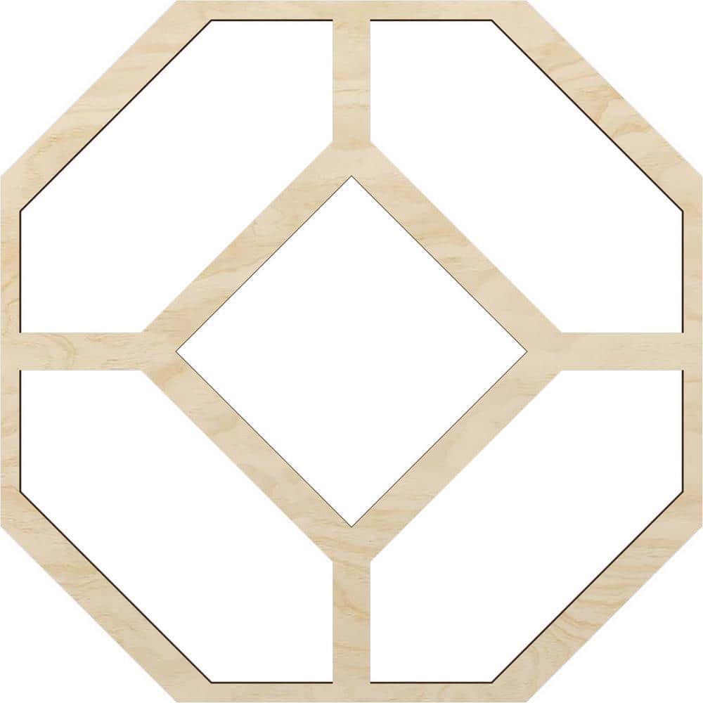 Ekena Millwork Large Cameron Fretwork 3/8 in. x 6 ft. x 6 ft. Brown ...