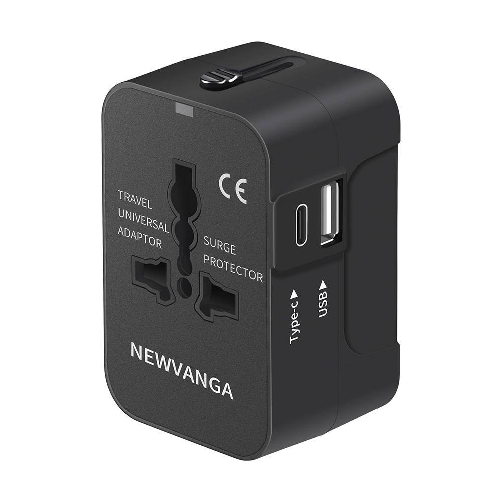 Lukyamzn 1-Outlet Surge Protector Universal Travel Plug Adapter with 1 ...