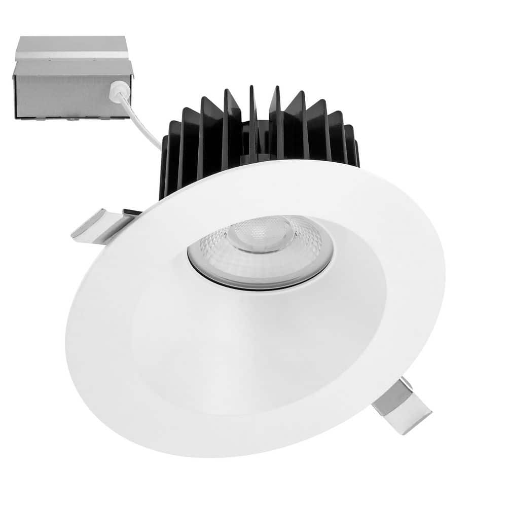 Maxxima 6 in. Slim Round Sloped Recessed Anti-Glare LED Downlight ...