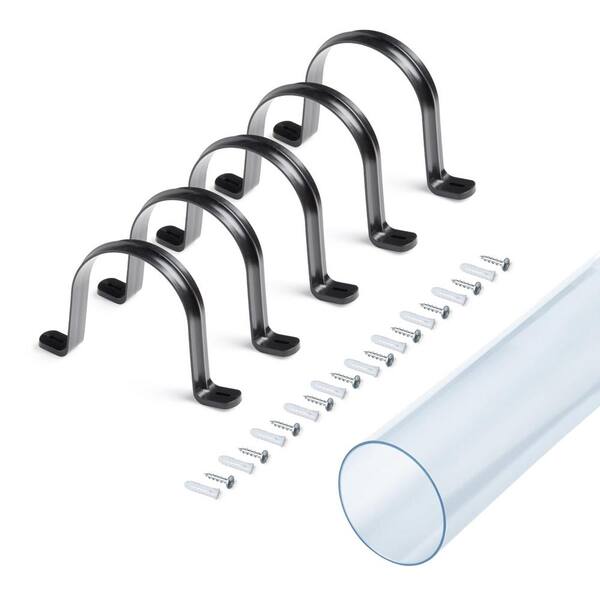 POWERTEC 4 In X 36 In Long Clear PVC Pipe Rigid Plastic Tubing And 5