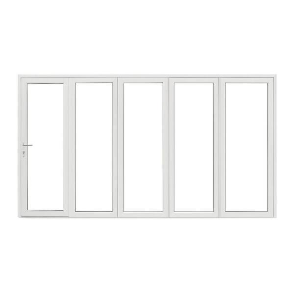 TEZA DOORS Teza 85 Series 180 in. x 96 in. White Left to Right Folding ...