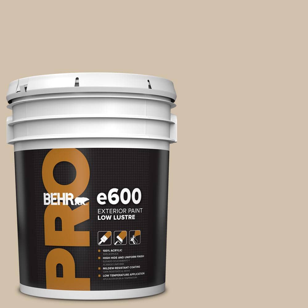 BEHR PRO 5 gal. #PPF-32 Light Rattan Low Luster Exterior Paint PR62005 ...