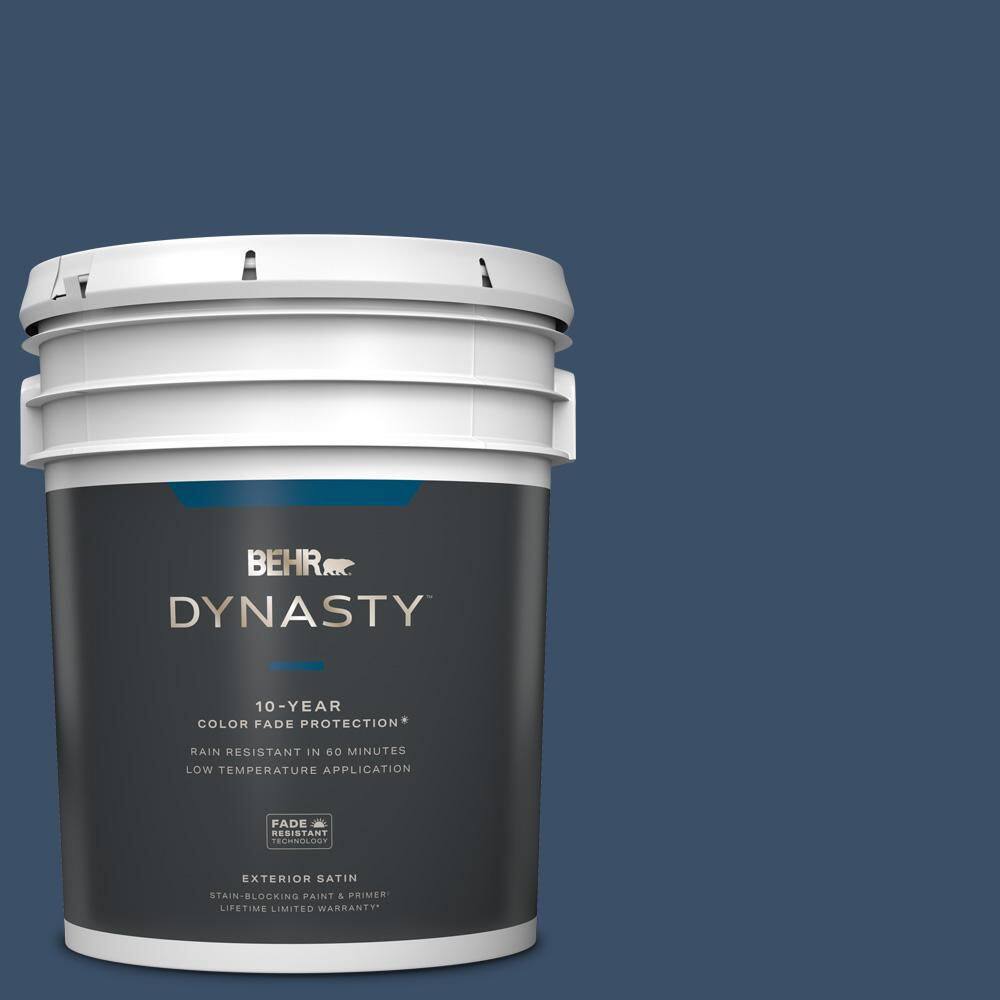 BEHR DYNASTY 5 gal. #M510-7 Inked Satin Enamel Exterior Stain-Blocking ...