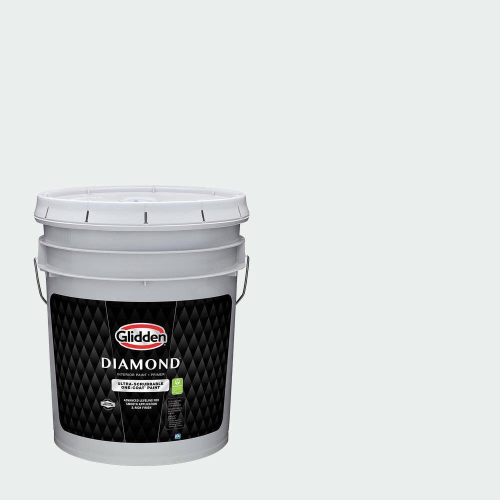 Glidden Diamond 5 gal. PPG1041-1 Moonlit Snow Ultra-Flat Interior Paint ...