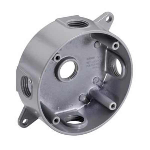 Southwire 3/4 in. Weatherproof 4 in. Round Box (25-Pack) WRB1575 - The ...