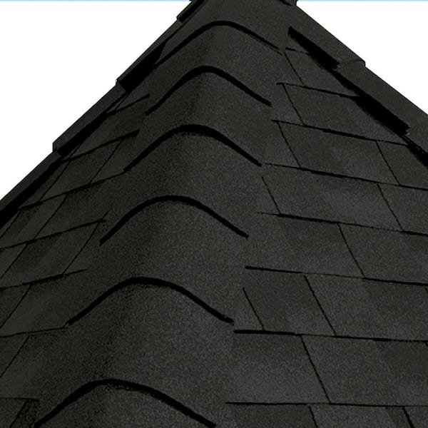 GAF Timbertex Charcoal Double-Layer Hip and Ridge Cap Roofing Shingles ...