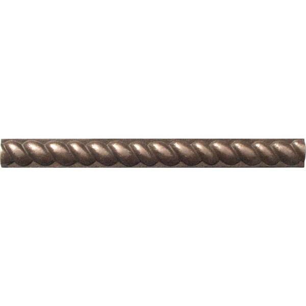 MSI Bronze Half Round Rope 1/2 in. x 6 in. Metal Molding Wall Tile ...