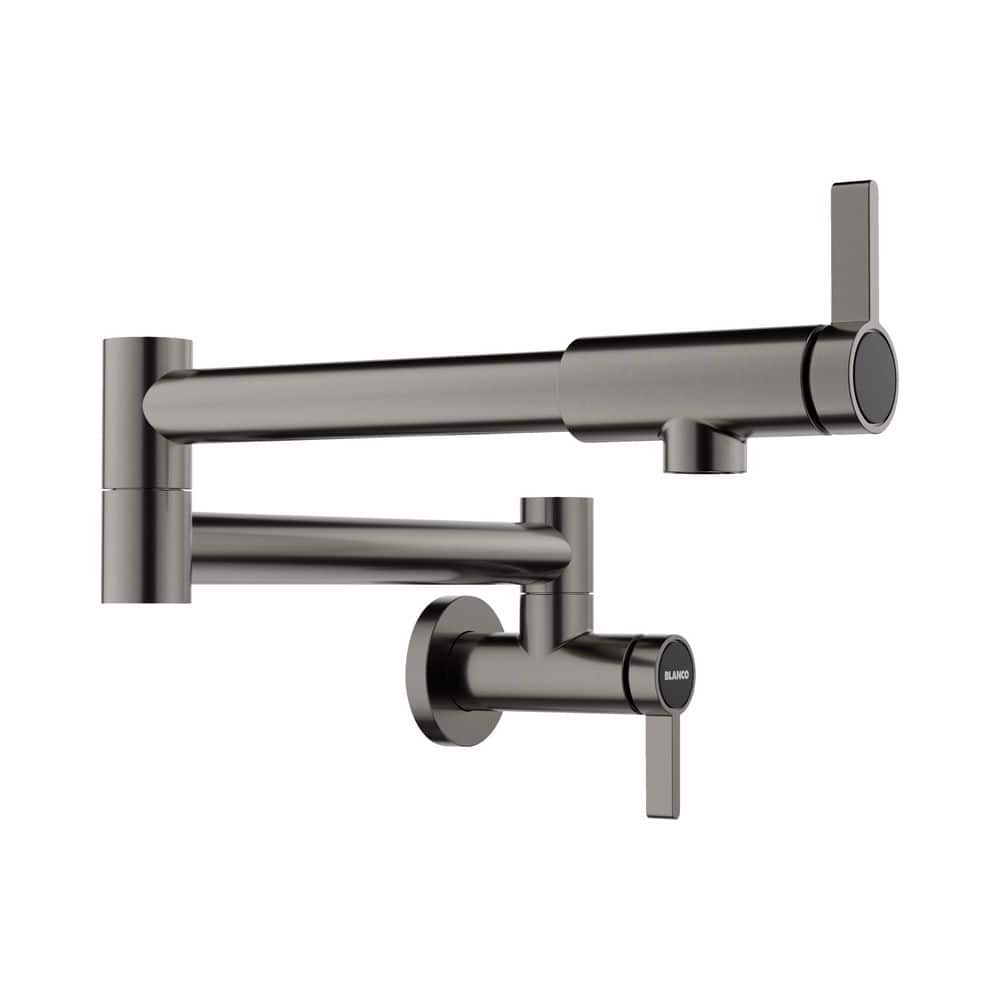 Blanco Culina II Wall Mounted Pot Filler in Satin Dark Steel 527487 ...