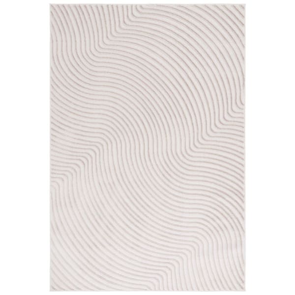 SAFAVIEH Archway 9 ft. x 12 ft. Ivory/Ivory Abstract Swirls Area Rug ...