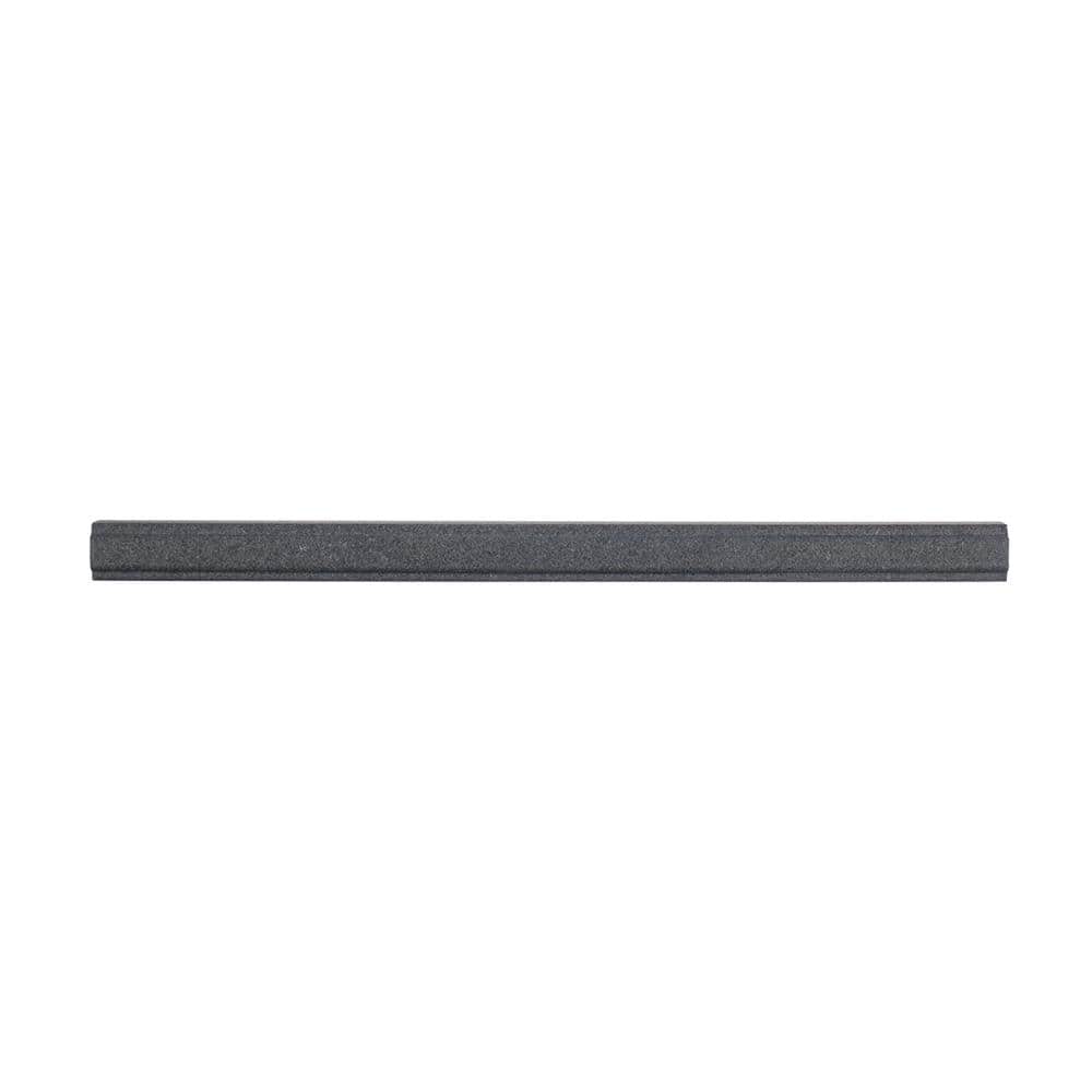 Jeffrey Court Basalt Gray 0.75 in. x 12 in. Honed Basalt Wall Pencil ...