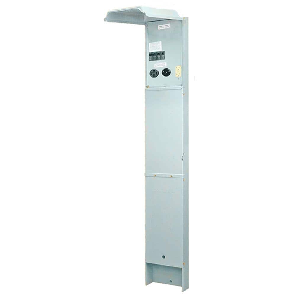 GE RV Earth Burial Pedestal with 50 Amp and 30 Amp RV Receptacles and a ...