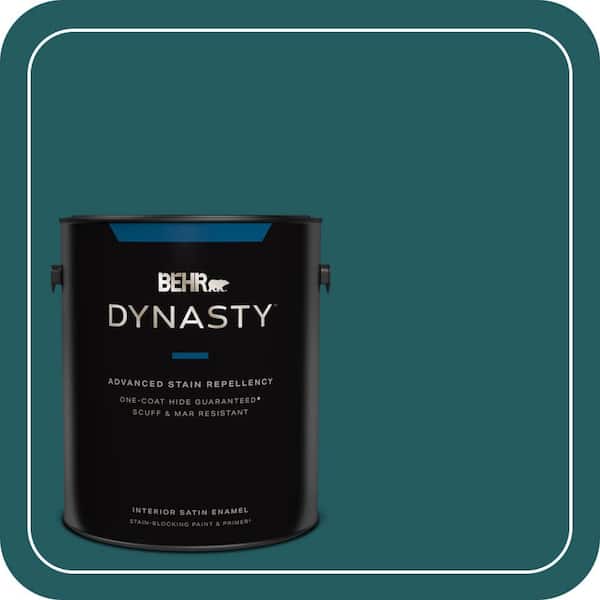 BEHR DYNASTY 1 Gal. #S450-7A Out to Sea Satin Enamel Interior Stain ...