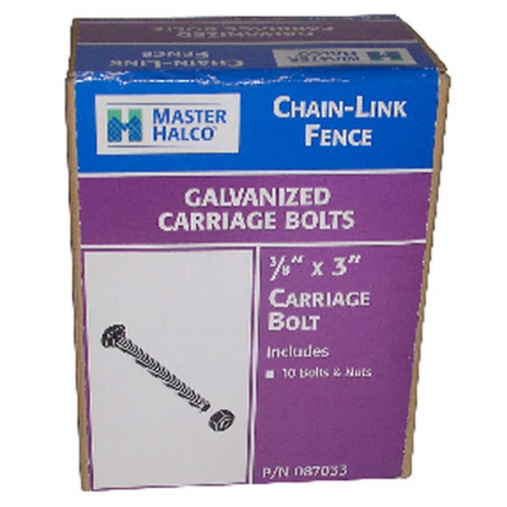 Master Halco 3/8 in. x 3 in. Carriage Bolt 087033 - The Home Depot