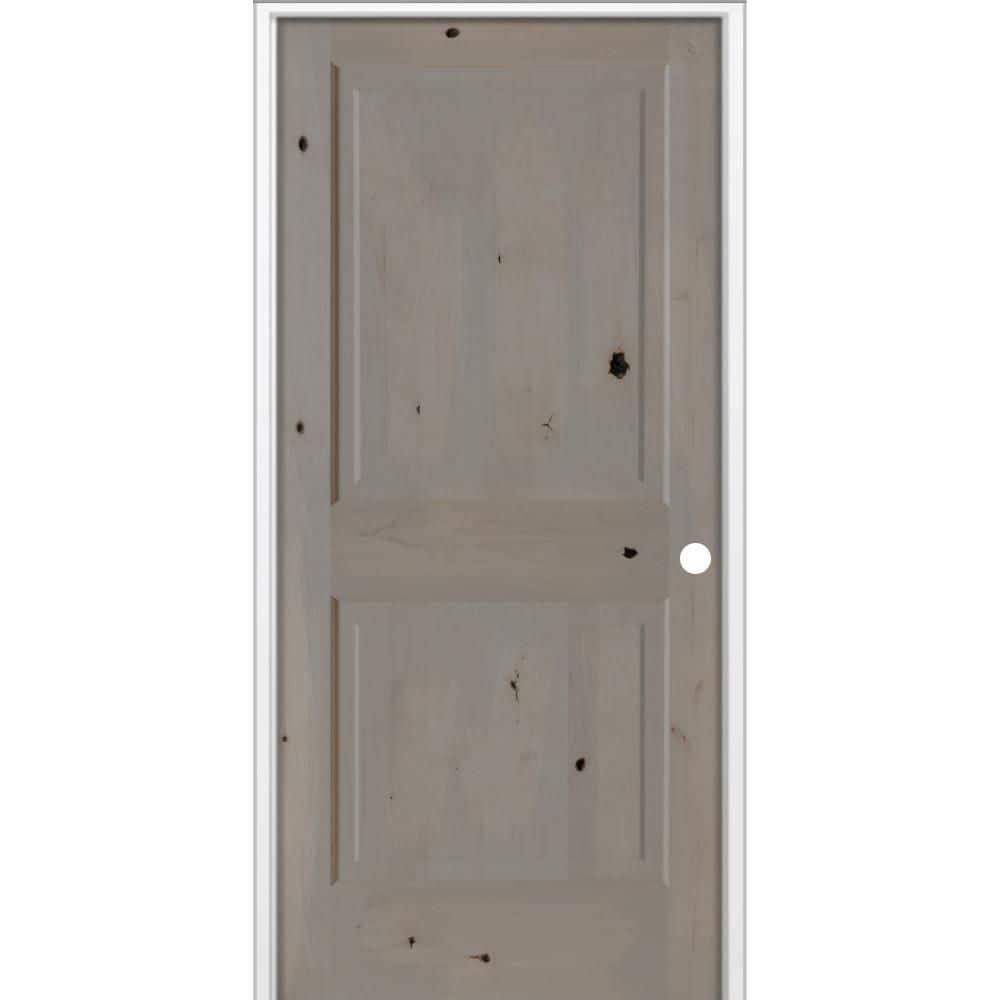 Reviews for Krosswood Doors 36 in. x 80 in. Rustic Knotty Alder 2 Panel ...