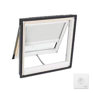 VELUX 44-1/4 x 45-3/4 in. Solar Powered Fresh Air Venting Deck-Mount Skylight with Laminated Low ...