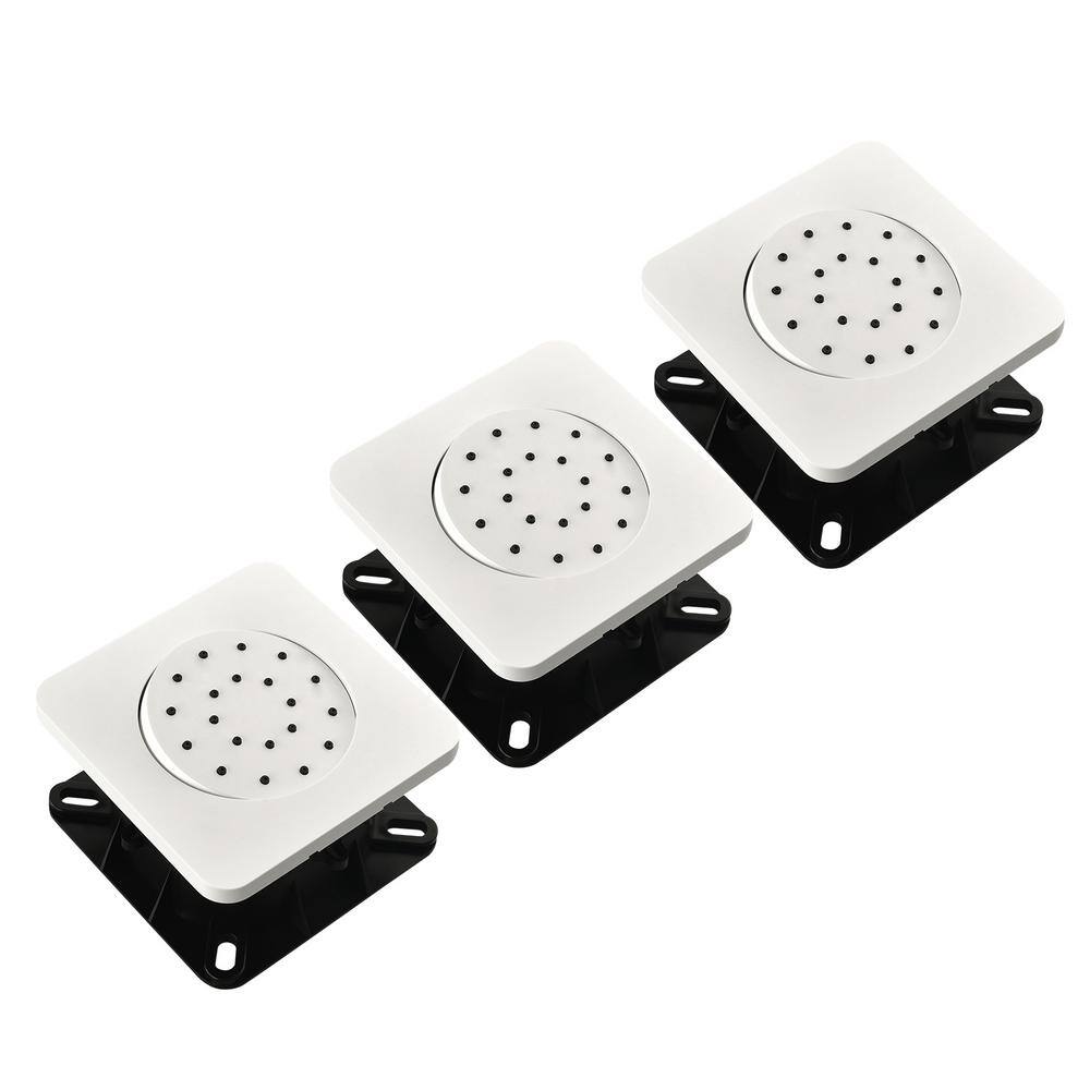 WELLFOR 3-Piece Body Spray/Body Jet in White in Square WA-0501-WH - The ...