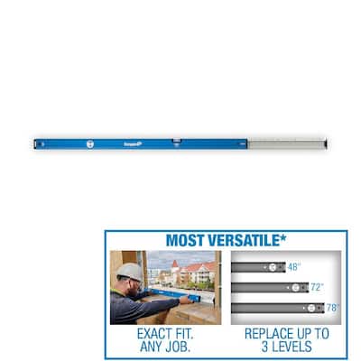 Empire 48 in. to 78 in. True Blue Extendable Box Level with 9 in ...
