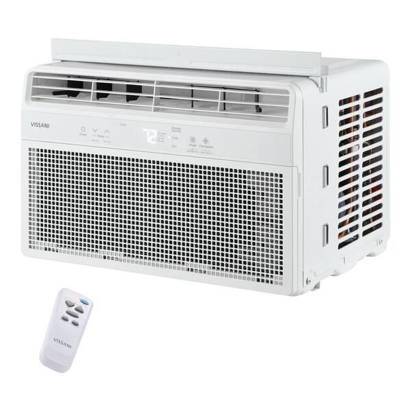 Vissani 6,000 BTU 115-Volt Window Air Conditioner for 250 sq. ft. Rooms ...
