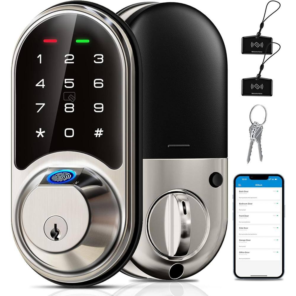 Etokfoks 7 in 1 Smart Lock with App Control, Touchscreen Keypad & Smart ...