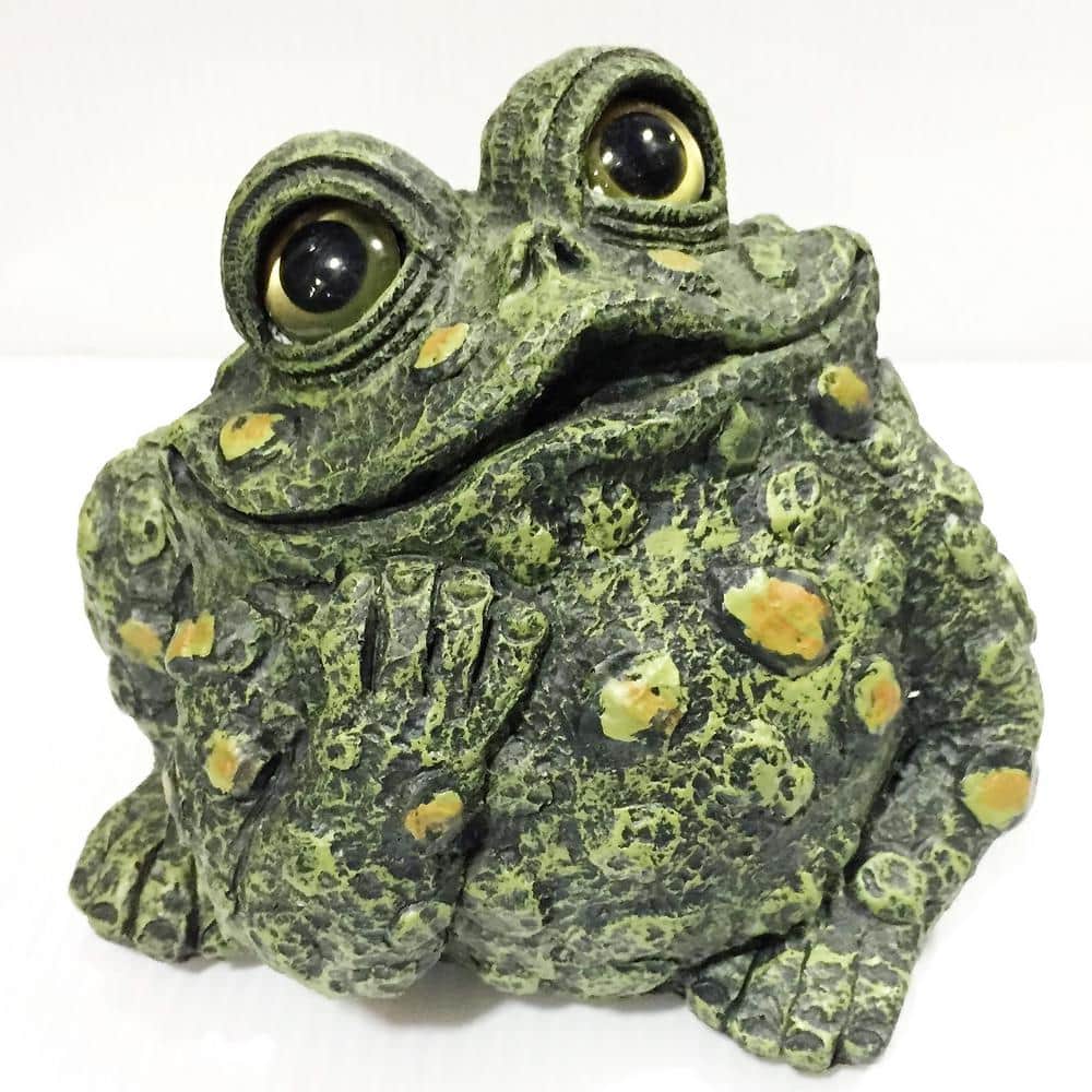 HOMESTYLES Toad Hollow 10 in. W Large Toad Dreamer Whimsical Home and ...