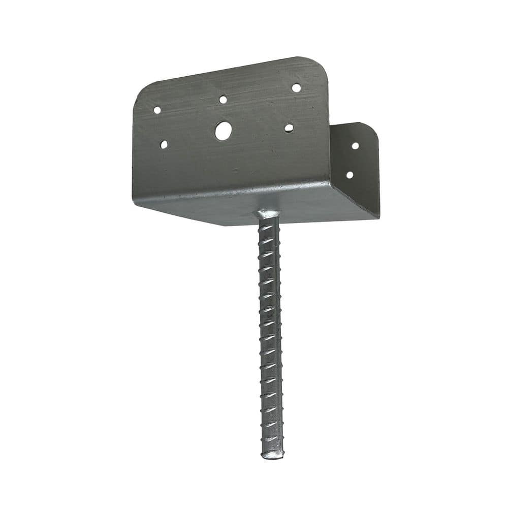 NUVO IRON 6 in. x 10 in. x 6 in. Galvanized Steel Post Support Saddle ...