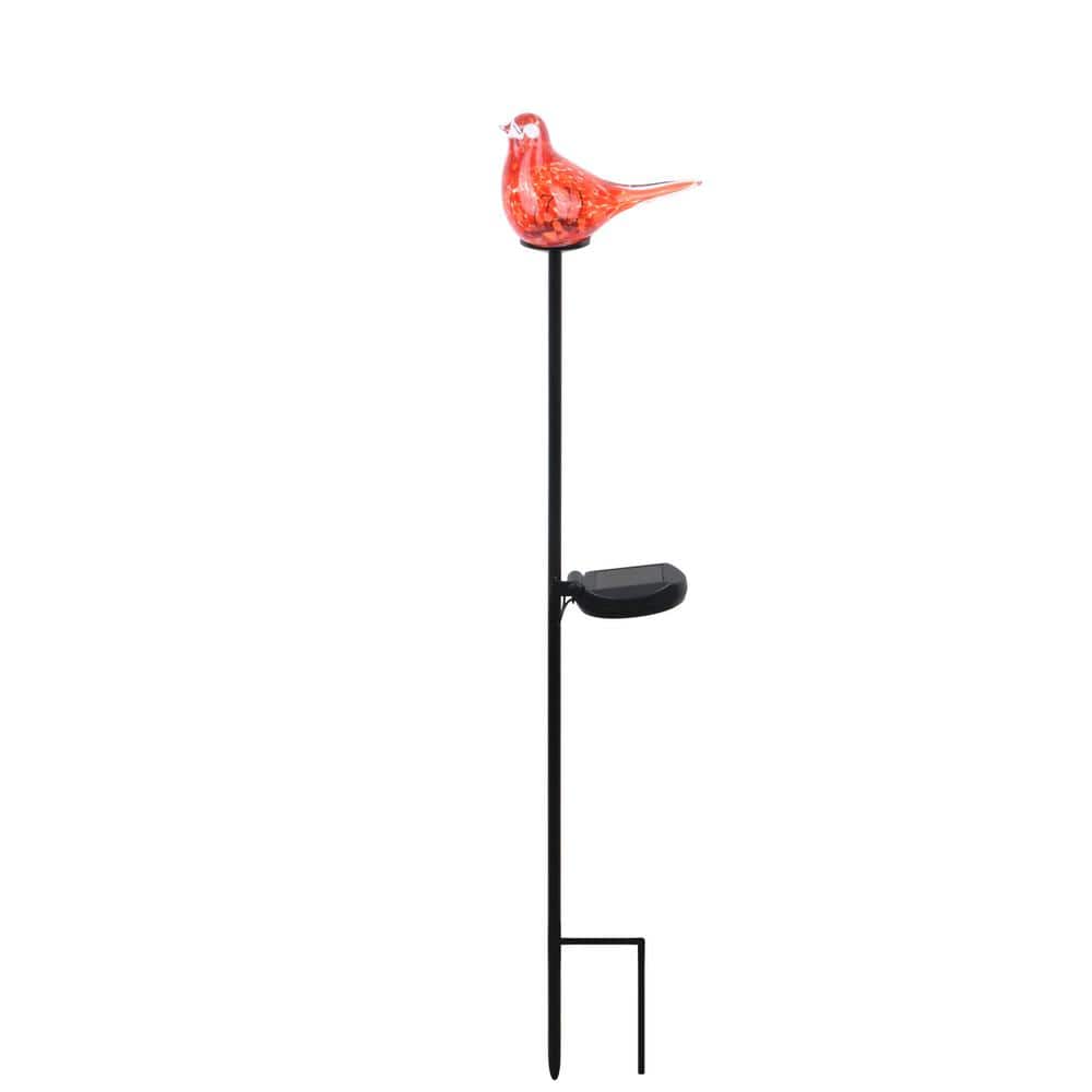 Hampton Bay Red Bird Solar Garden Stake 3412111B - The Home Depot