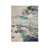 Nourison Celestial Ivory/Teal Blue 9 ft. x 12 ft. Abstract Modern Area ...