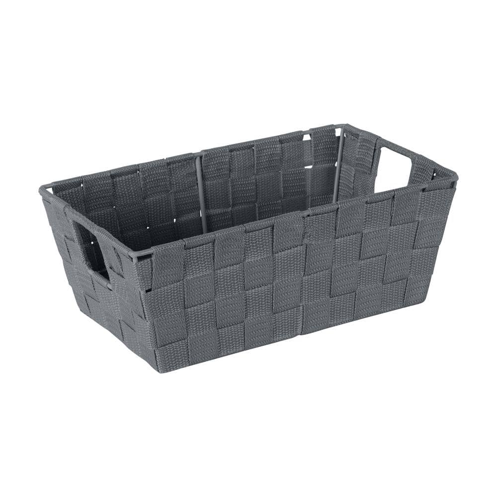 SIMPLIFY 4.5 in. H x 11.4 in. W x 6.5 in. D Gray Fabric Cube Storage ...