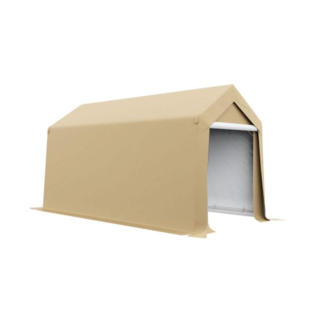 ITOPFOX 7 ft. x 12 ft. Heavy-Duty Steel Outdoor Storage Portable Garage ...