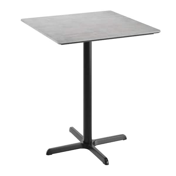 Carnegy Avenue Acadia 42 in. H Gray Faux Concrete/Black Base Square ...