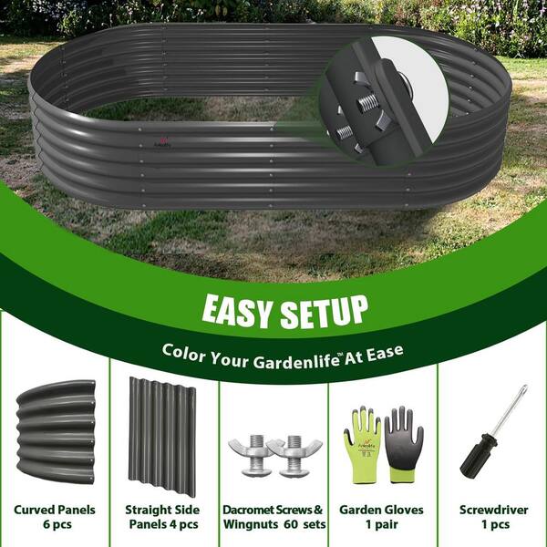 96 in. x 48 in. x 18 in. Grey Outdoor Galvanized Steel 96 in. x 48 in. x 18 in. Grey Outdoor Galvanized Steel