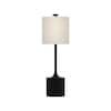 ALORA MOOD Issa 26 in. 1-Light 60-Watt Matte Black/Ivory Linen Modern ...