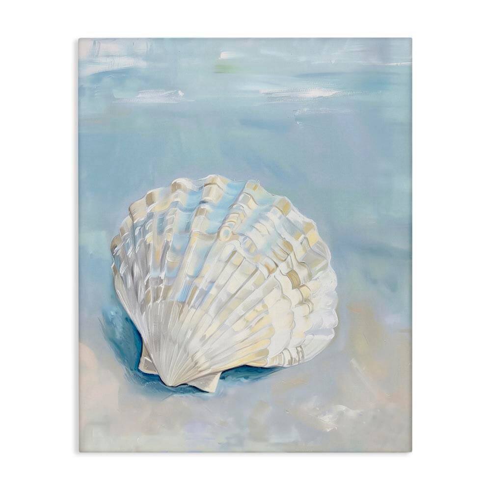 Stupell Industries Coastal Scallop Clam by Arlington Prints Unframed ...