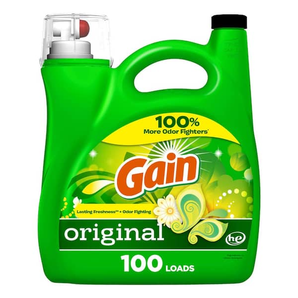 Gain 144 oz. HE Original Scent Liquid Laundry Detergent (100-Loads ...