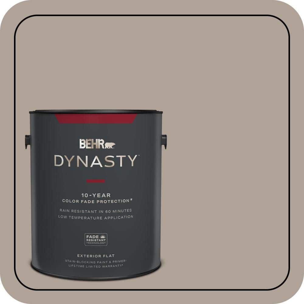 BEHR DYNASTY 1 gal. #MQ2-56 Abbey Stone Flat Exterior Stain-Blocking ...