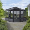 Sojag Charleston 12 ft. x 12 ft. Dark Grey Solarium 442-9162998 - The ...