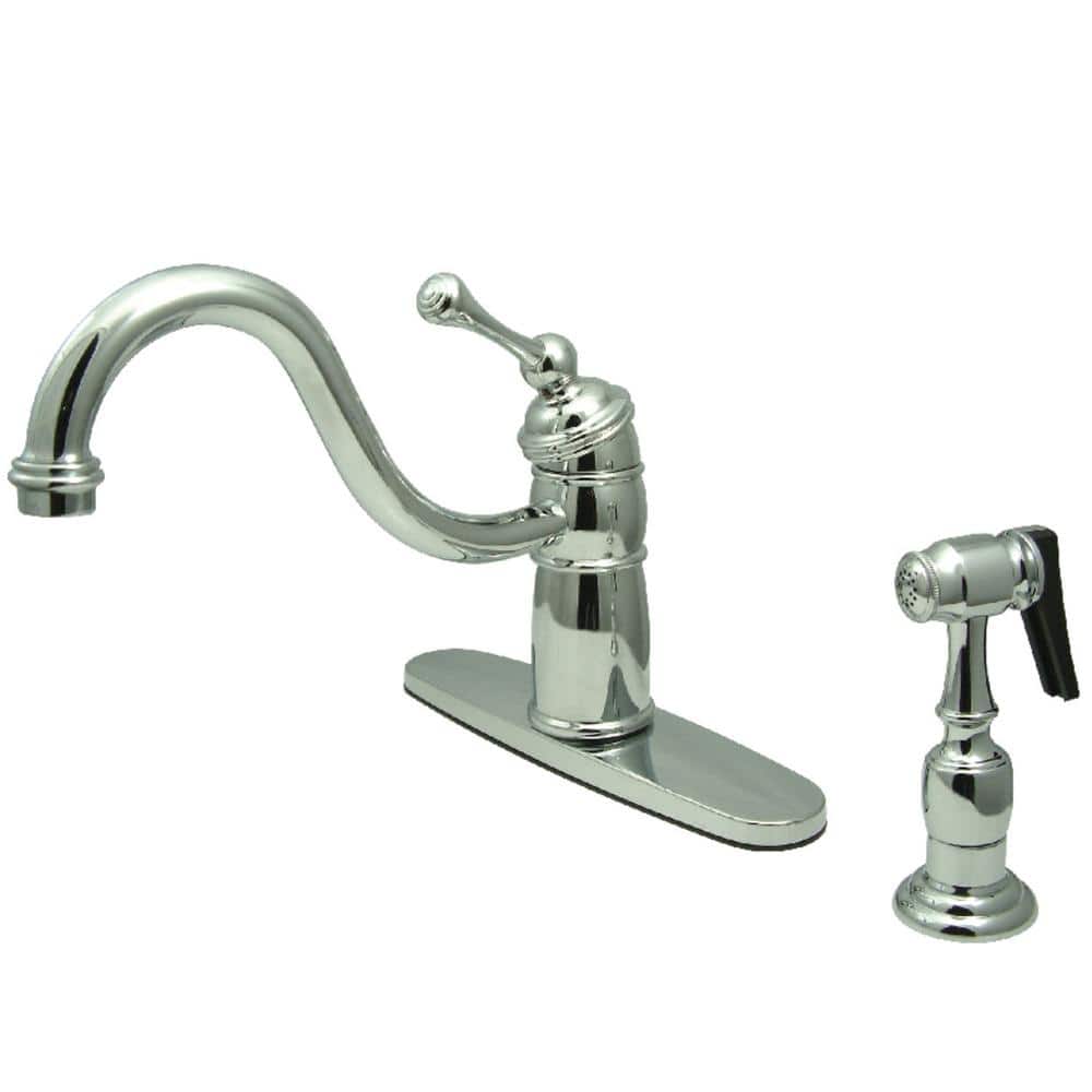 Kingston Brass Victorian Single-Handle Standard Kitchen Faucet with ...