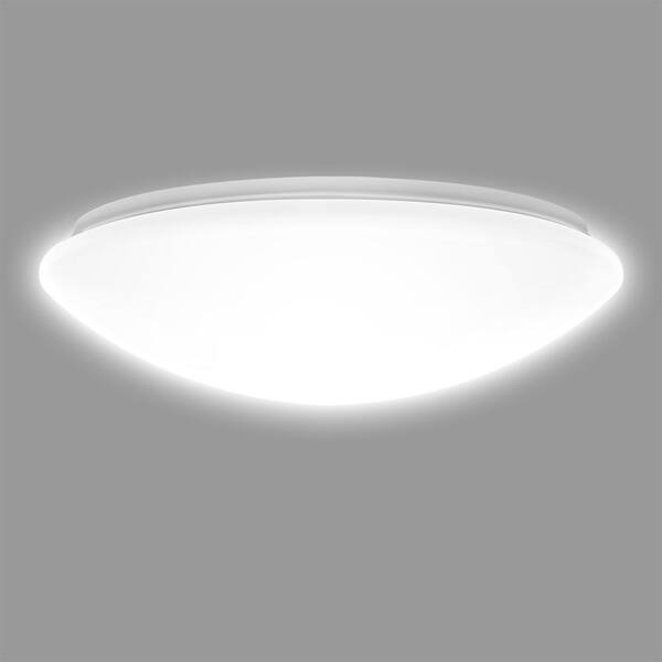 YANSUN 13 in. ETL White 5CCT Dimmable 15/18/21-Watt Integrated LED ...