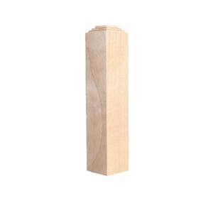 HOUSE OF FARA 1 in. x 1 in. x 6 in. Oak Wood Inside Corner Block ...