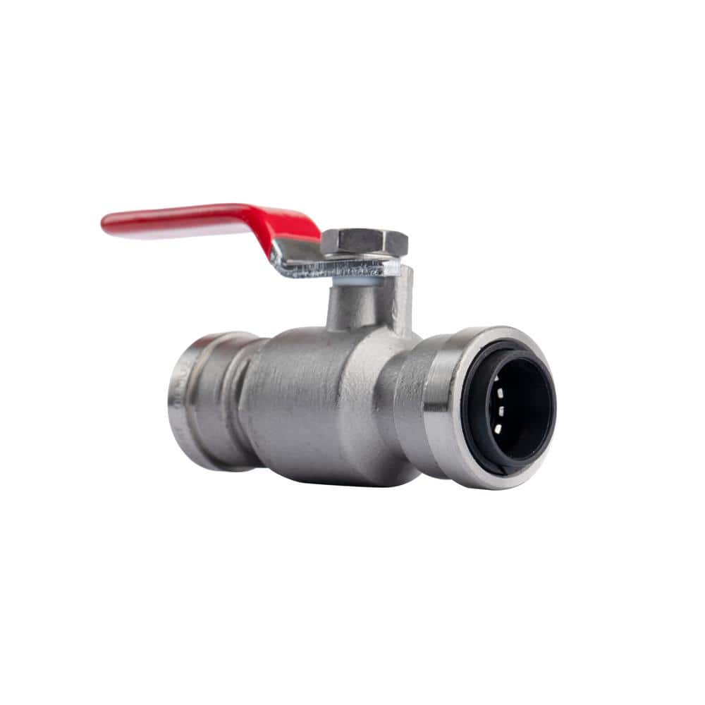 QUICKFITTING 1/2 in. Stainless Steel Push-to-Connect Full Port Ball ...