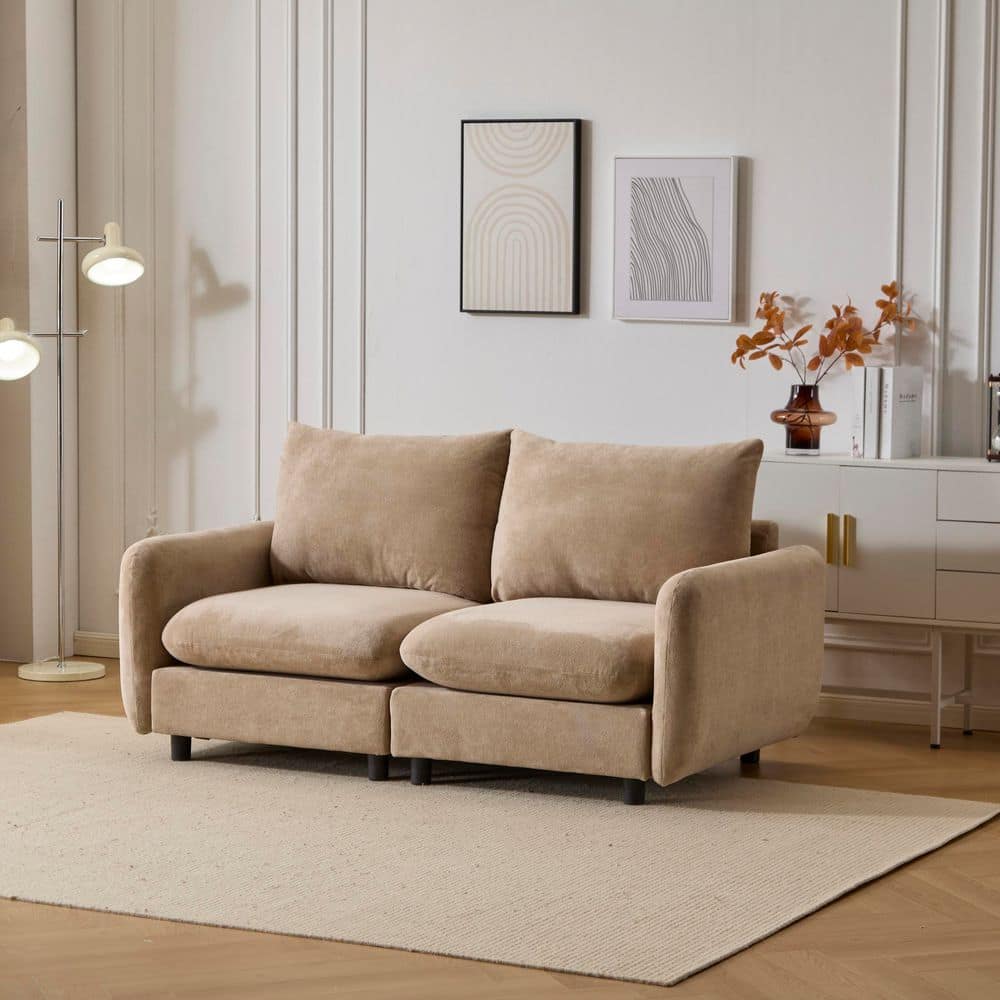 CHRISTOPHER KNIGHT HOME Windsor 69.00 in. Modern 2-Seater Polyester ...