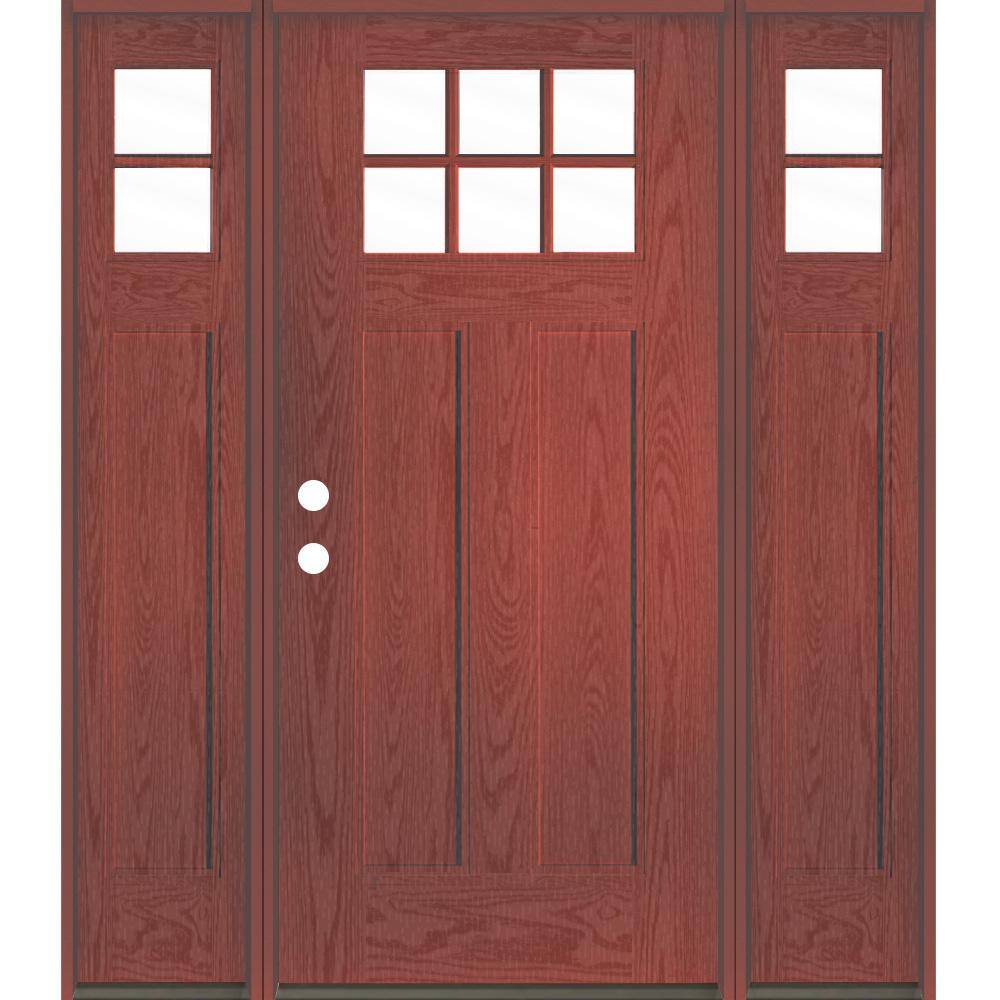 Krosswood Doors PINNACLE Craftsman 64 in. x 79 in. 6-Lite Right-Hand ...