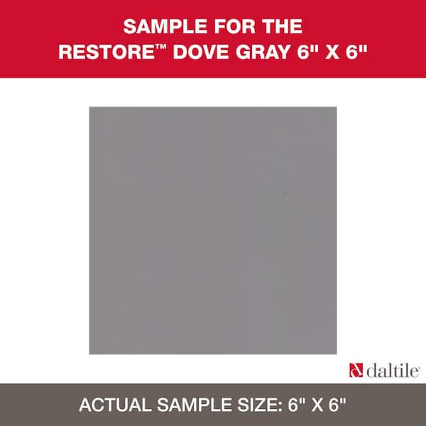 Daltile Restore Dove Gray 6 in. x 6 in. Glazed Ceramic Sample Tile ...