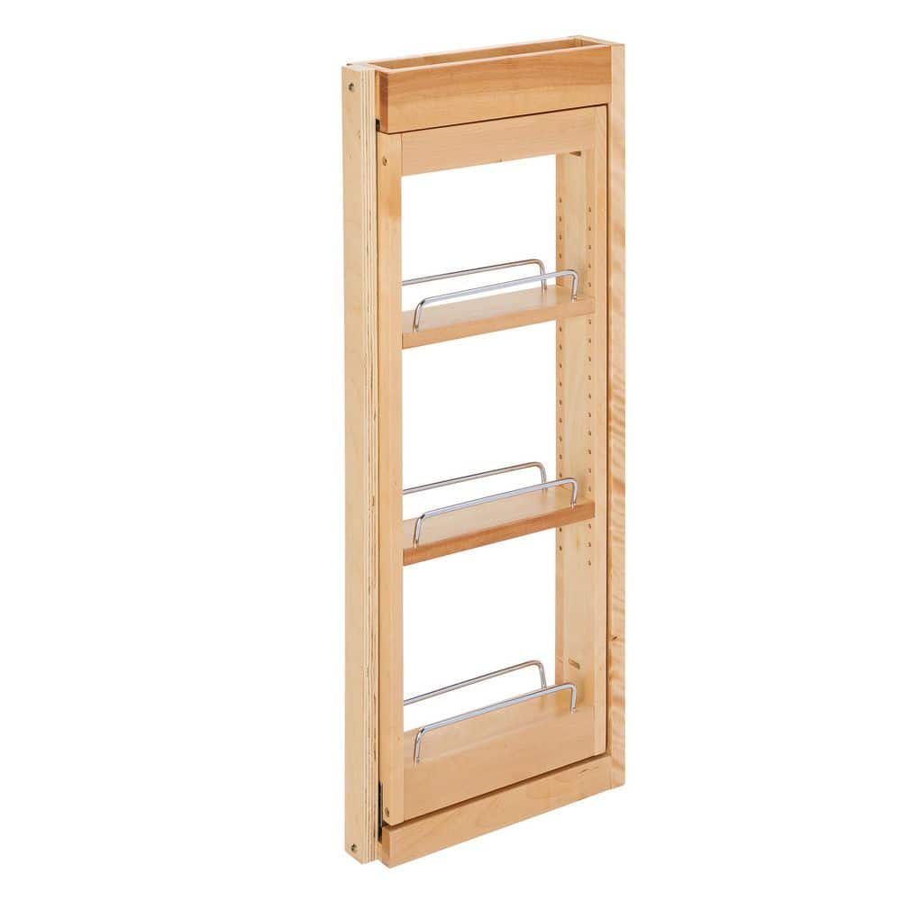 Rev-A-Shelf Natural Maple 3 in. Pull Out Wall Filler w/ Soft-Close, 30 ...